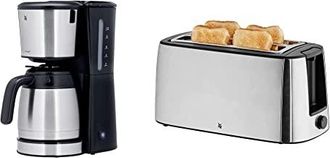 WMF Bueno Pro Kaffeemaschine mit Thermoskanne, Filterkaffee, 1 Tassen, Start-/stopp,taste, Tropfstopp, Schwenkfilter & Bueno Pro Toaster Langschlitz mit B