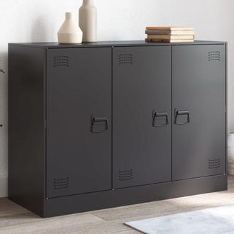 vidaXL Buffet noir 99x39x73 cm acier Vidaxl
