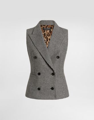 Dolce & Gabbana Weste Aus Flanell In Glencheck-optik - Frau Blazer Mehrfarbig 42