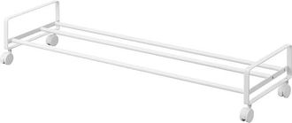 Yamazaki Tableware Yamazaki 1622 TOWER Schuhregal mit Rollen, weiß, Stahl/Nylon, minimalistisch, 83,5 x 27,5 x 14,5 cm