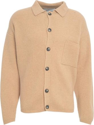 Amaranto Amaránto, Homme, Pulls, Beige, Taille: XL Gilet Côtelé Beige Aw25