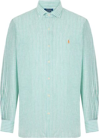 Polo Ralph Lauren Homme, Chemises, Vert, Taille: XL Linen Shirt