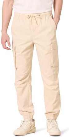 Amazon Essentials Pantalon de Jogging Cargo à Coupe Classique avec Cordon de Serrage Homme, Beige Clair, 3XL