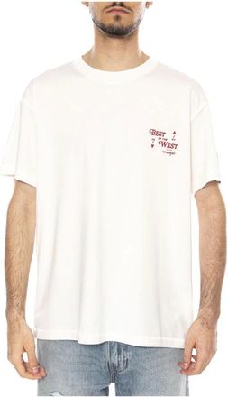 Wrangler Homme, Tops, Blanc, Taille: M T-Chemises