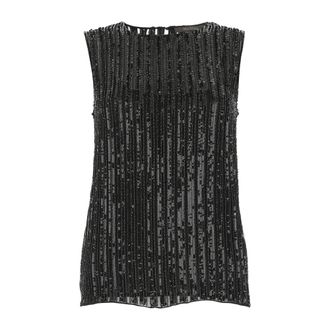 Max Mara &Auml;rmelloses Top - - Tops - Damen - Schwarzk - XS