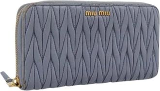 Miu Miu Portefeuille Long Pre-owned - Femme - Pre-owned - Bleu - Taille: ONE Size