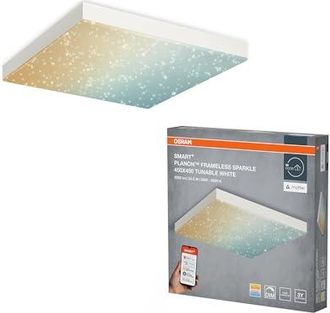 Osram SMART+ Matter Planon Frameless Sparkle LED Panel Weiß 450x450mm, 24,5W, 1300lm, TW 3000-6500K, WiFi