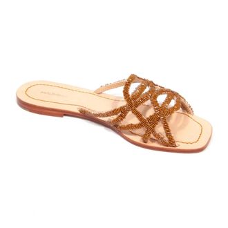 Maliparmi Beads Slides Sandal Capri Cuts - - Shoes - Damen - Braun - 36 EU