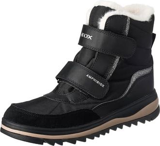 Geox Fille J Adelhide Girl À Partir de Bateau cheville, Noir, 30 EU