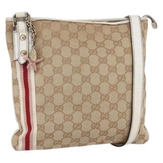 Gucci Sac bandouli&egrave;re en toile Pre-owned - Femme - Pre-owned - Beige - Taille: ONE Size