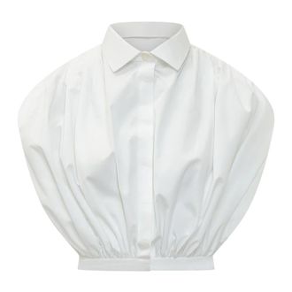 Givenchy Hemd mit Kragenraffung - - Blouses & Shirts - Damen - Wei&szlig; - 2XS