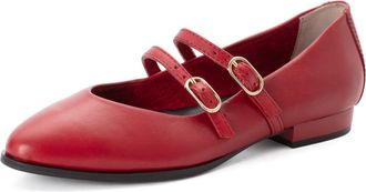 Marco Tozzi Marco Tozzi Damen Ballerinas weiches Feel Me Fu&szlig;bett Leder weiches Innenfutter Spitz, rot (RED), 40 EU