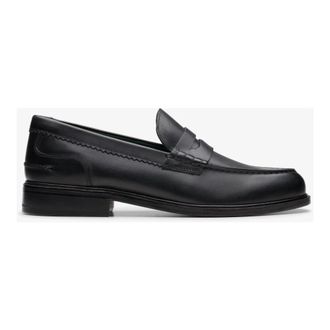 Clarks Schwarze Lederslipper Stilvolle Herrenschuhe - - Shoes - Herren - Schwarzk - 40 EU