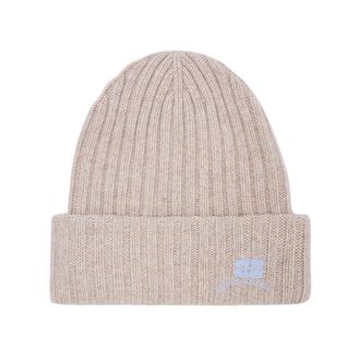 Ganni unisex, Accessoires, Beige, Taille: ONE Size Wool Knit Beanie