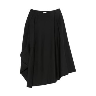 Comme Des Gar&ccedil;ons Asymmetrischer Woll-Midirock - - Skirts - Damen - Schwarzk - XS