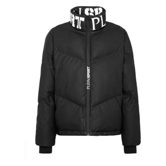Plein Sport Homme, Vestes, Noir, Taille: 3XL Nylon Down Jacket Tiger