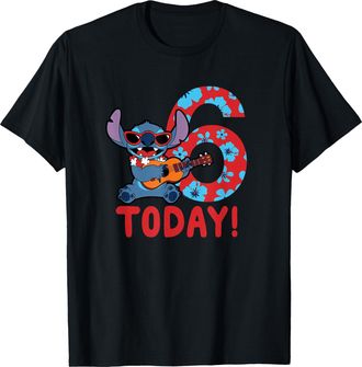 Disney Lilo & Stitch Tropical Birthday 6 Years Old Today T-Shirt