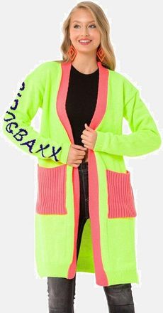 Cipo & Baxx Cardigan Stickjacke (1-tlg) Im coolen Neon-Design, WP242