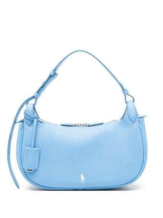 Polo Ralph Lauren Strukturierte Schultertasche mit Logo-Print - Blau