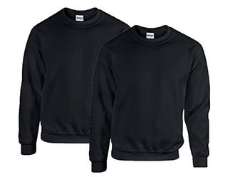 Gildan Sweat-shirt pour homme, 2 x noir + 1 x bloc-notes Hl Kauf, L