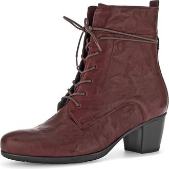 Gabor Damen Schn&uuml;rstiefeletten, Frauen Stiefeletten,Kurzstiefel,uebergangsschuhe,uebergangsstiefel,Chukka Boots,Boots,Dark-red,37.5 EU / 4.5 UK