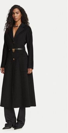 Elisabetta Franchi Wollmantel CP-03D-67E2-V860 Schwarz Regular Fit