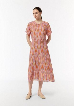 Comma Midikleid Kleid Maxi-Kleid aus Chiffon