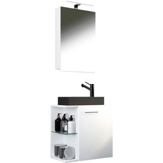 ebuy24 Ebuy24 - HausaBL Badm&ouml;belset 3 Teile wei&szlig;