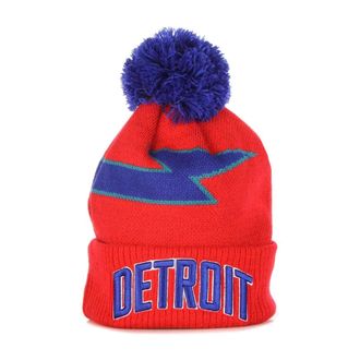 New Era Homme, Accessoires, Multicolore, Taille: ONE Size Bonnet Detroit Pistons Pom Pom