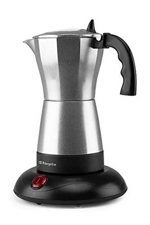 Orbegozo KFE 660 - Cafetière italienne, 3-6 tasses (300 ml), fermeture automatique, base froide, café chaud pendant 30 min, 480 W