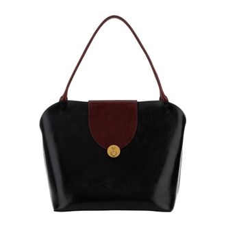 Versace Vivian Gro&szlig;e Schultertasche aus Leder - - Bags - Damen - Schwarzk - ONE SIZE