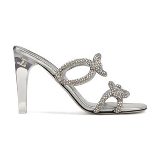 Valentino Garavani Chain 1967 Mules mit Absatz - - Shoes - Damen - Grau - 37 EU
