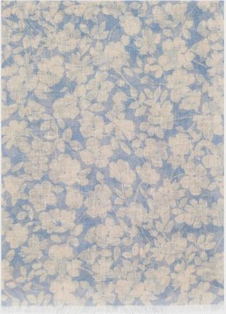 Gerard Darel Etole &agrave; fleurs en lin - DALIA - Bleu ciel