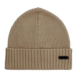 HUGO BOSS Fati Rippstrick-M&uuml;tze - - Accessories - Herren - Beige - ONE SIZE