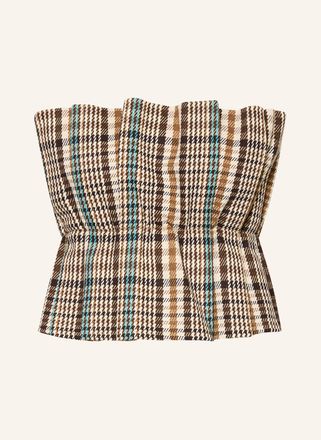 SoSUE Sosue Top Mit Plissees braun