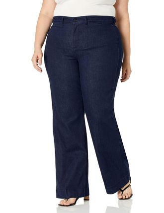 NYDJ Damen Teresa Hosenjeans in &Uuml;bergr&ouml;&szlig;e, Schlankmachende und Schmeichelhafte Passform Hose, Auswaschen, 48