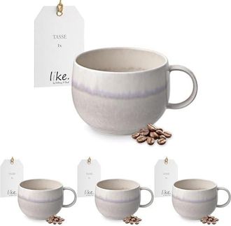 like. by Villeroy & Boch Perlemor Sand Kaffeetasse 12x9x6,5cm (Packung mit 4)