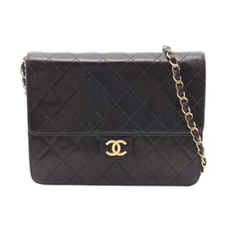 Chanel Pre-owned Matelasse Lammfell Single Flap Schultertasche - - Pre-owned - Damen - Schwarzk - ONE SIZE