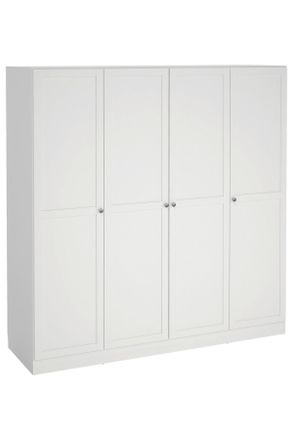 MID.YOU Mid.you Dreht&uuml;renschrank, Wei&szlig;, Holzwerkstoff, 9 F&auml;cher, 195.5x200x61.7 cm, Schlafzimmer, Kleiderschr&auml;nke, Dreht&uuml;renschr&auml;nke