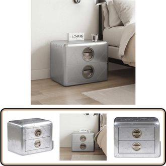 vidaXL Aviator Beistelltisch Aluminium Vintage Flugzeug Stil - Aviator Beistelltisch - Vintage M&ouml;bel - Wohnzimmer Dekoration - Side Table - Nighstand