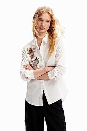 Desigual Cam_Venecia Blouse, Blanc, X-Small Femme