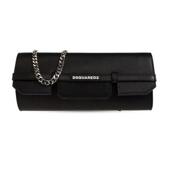 Dsquared2 Twin Leather Clutch - - Bags - Damen - Schwarzk - ONE SIZE