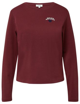 s.Oliver Damen T-Shirt Langarm 2172640 Red 46