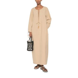 Tory Burch Leinen-Kaftan - - Dresses - Damen - Beige - M