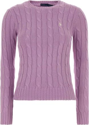 Polo Ralph Lauren Femme, Pulls, Violet, Taille: 36 FR Cable Knit Sweater