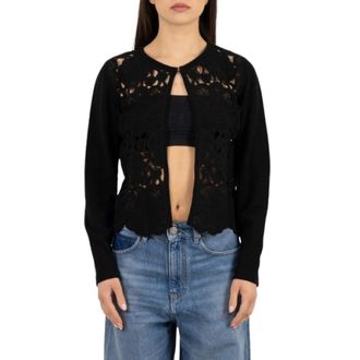 LuckyLu Damen, Strickwaren, Schwarzk, LGr&ouml;&szlig;e