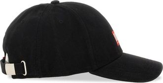Diesel A11360_0BLAA9XX Logo-Detailed Cotton Baseball Cap - Black