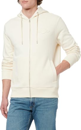 GANT Herren REG Tonal Shield Full Zip Hoodie Kapuzenpullover, Cream, XL