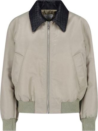 Bottega Veneta Bomber Jacket In Technical Fabric