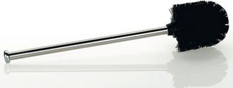 KELA Klobürste mit Edelstahlgriff 35,5 cm LIMBIO, Toilettenbürste für Bürstenhalter mit 8,5 cm, Edelstahl 18/10 glänzend, schwarz